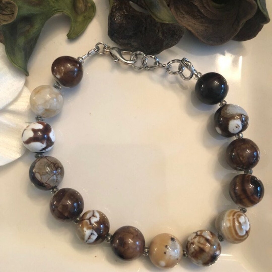 Fire Crackle Agate Beads - Etsy