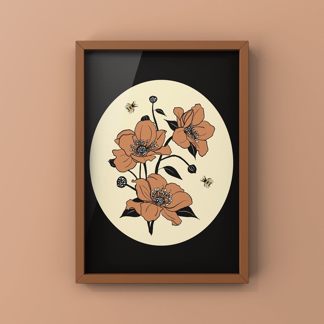 Digital Download Orange Poppy Print, Orange Poppies Art Print, Flower ...