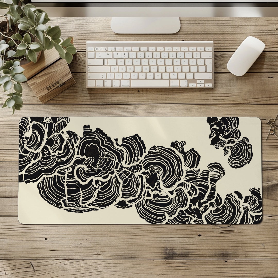 Mushroom Non-slip Desk Mat, Fungi Desk Pad, Botanical Desk Mat ...