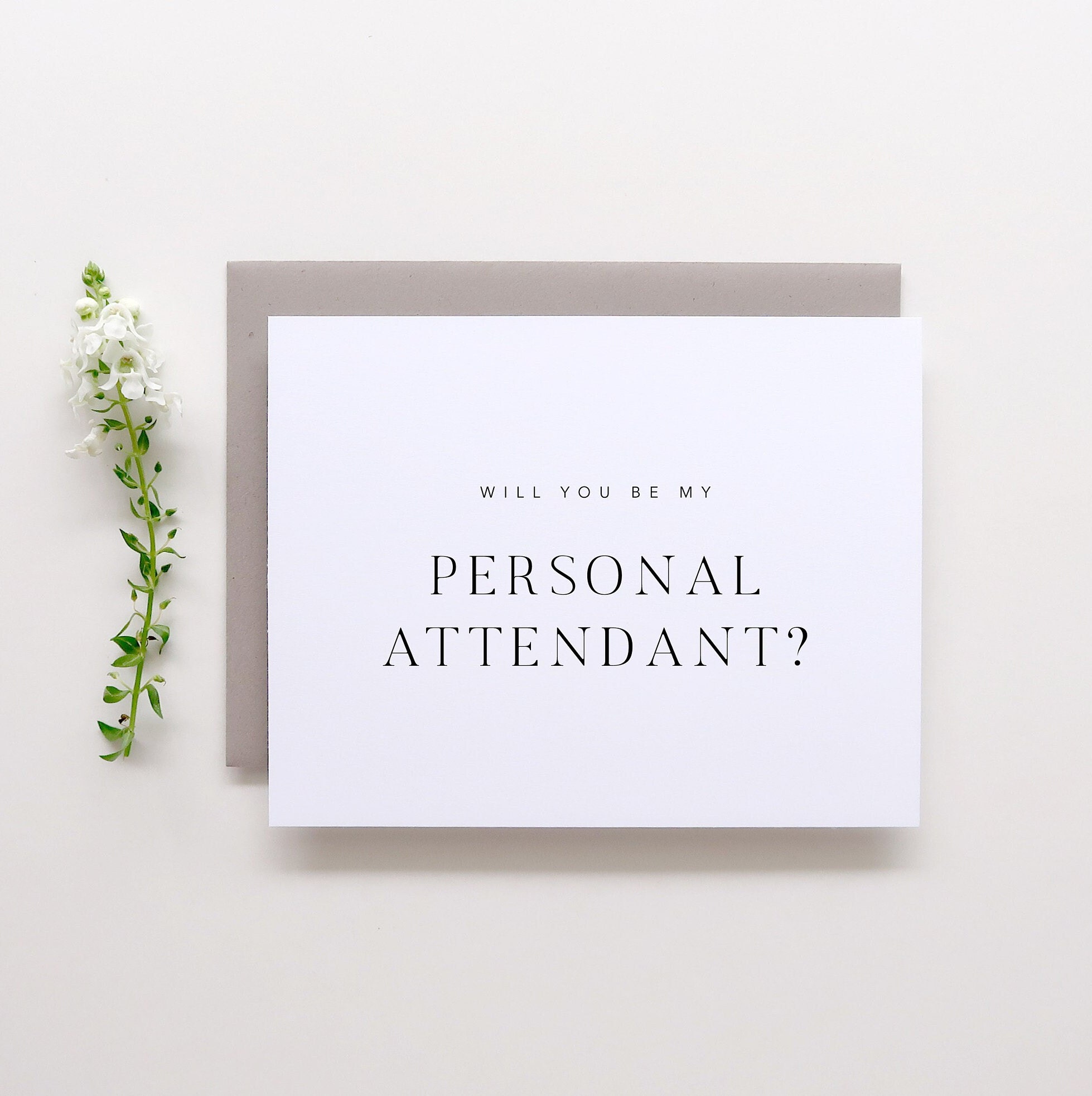 Will You Be My Personal Attendant Card. Personal Attendant Proposal ...