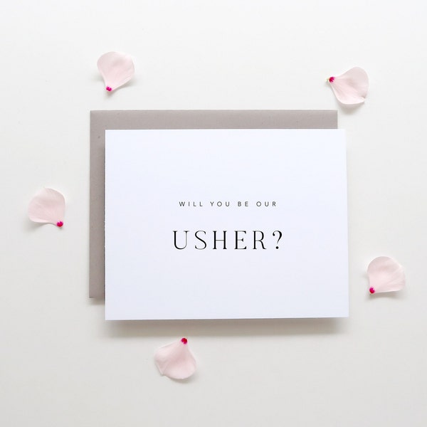 Usher Card - Etsy