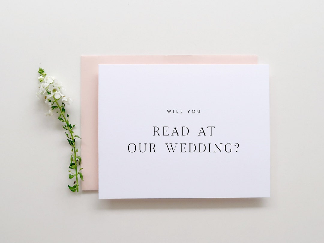 Will You Read at Our Wedding Card. Will You Be Our Reader. Proposal ...
