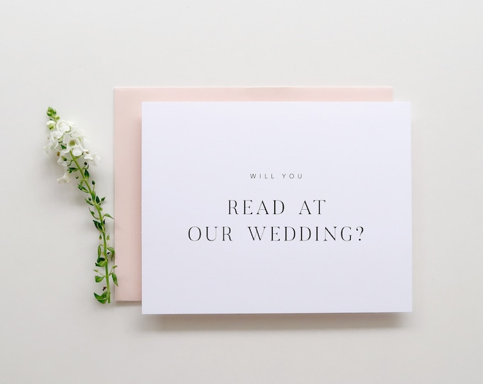 Will You Read at Our Wedding Card. Will You Be Our Reader. Proposal ...