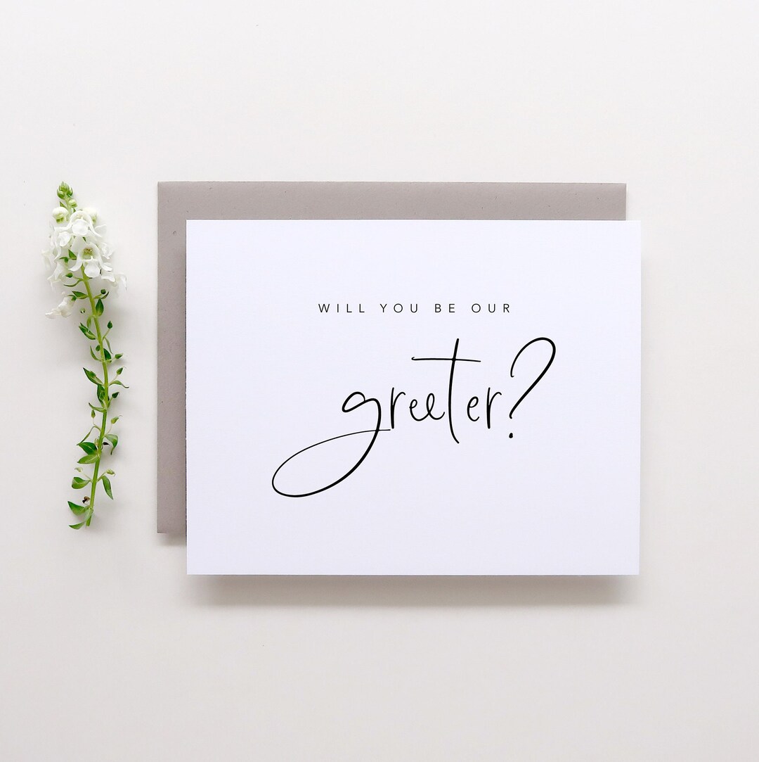 Will You Be Our Greeter Card. Greeter Proposal Card. Proposal Card ...