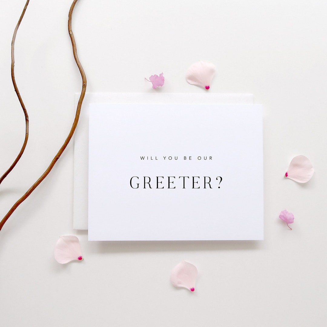 Will You Be Our Greeter Card. Greeter Proposal Card. Proposal Card ...