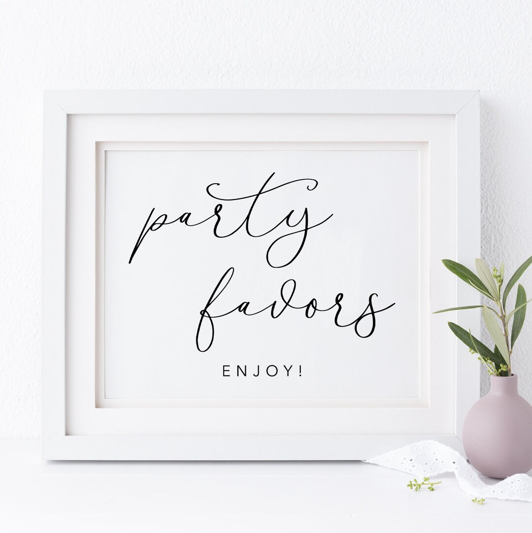 Party Favors Sign. Wedding Favors Sign. Favors Sign. Favors Printable ...