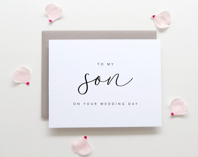 To My Son on Your Wedding Day. Son Wedding Day Card. Card for Son ...