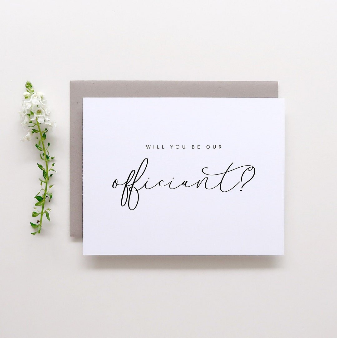 Will You Be Our Officiant Card. Officiant Card. Proposal Card. Wedding ...
