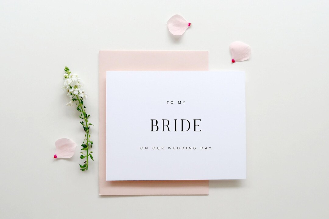 To My Bride on Our Wedding Day - Card for Bride - to My Wife Card ...