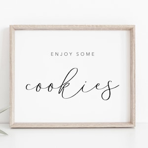 Enjoy Some Cookies. Cookie Bar Sign. Wedding Cookie Table Sign. Cookie ...