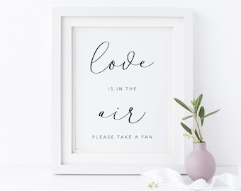 Wedding Take a Fan Sign - Etsy