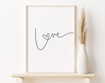 Love Printable Sign | Etsy