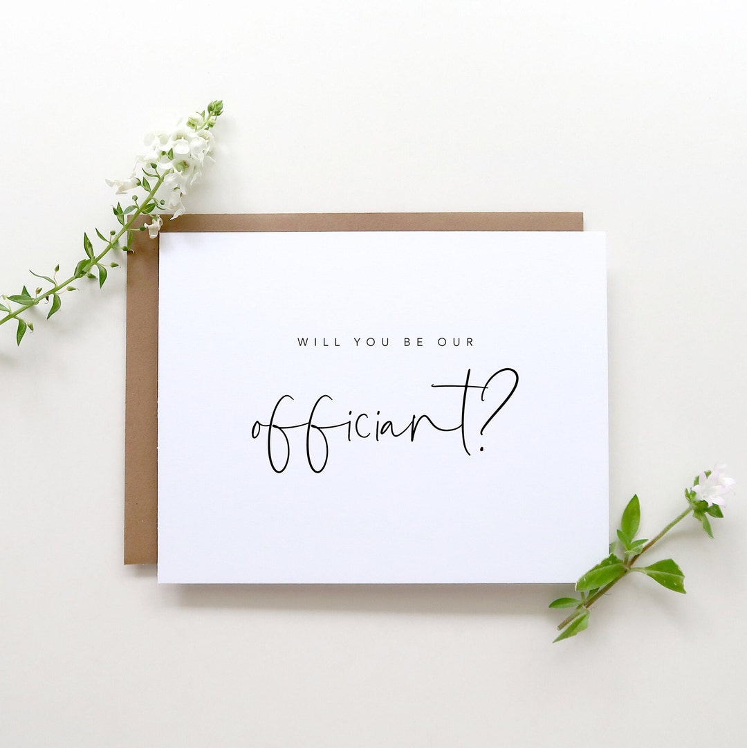 Will You Be Our Officiant Card. Officiant Card. Proposal Card. Wedding ...