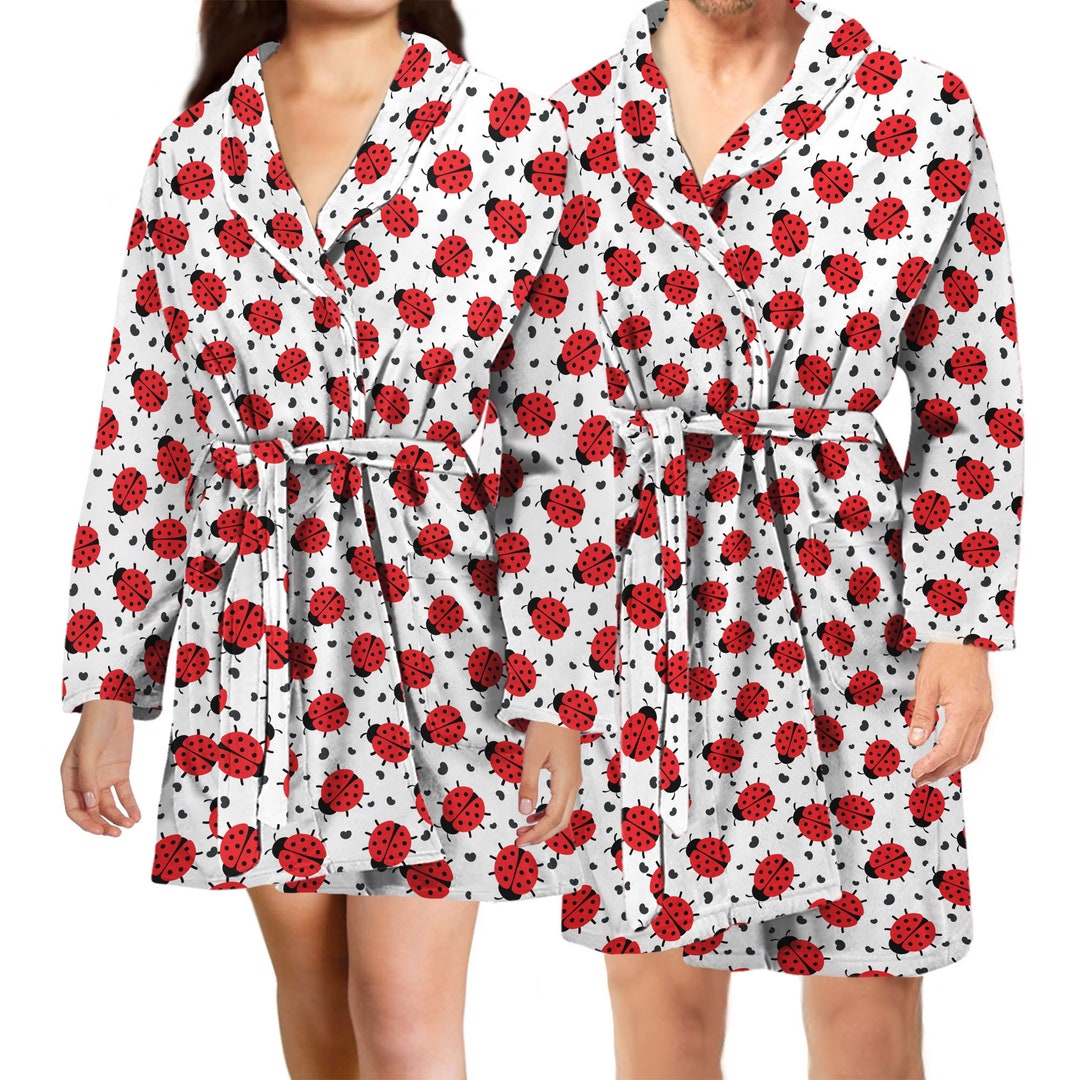 Ladybug Bathrobe Ladybug Pattern Robe for Women / Men - Etsy