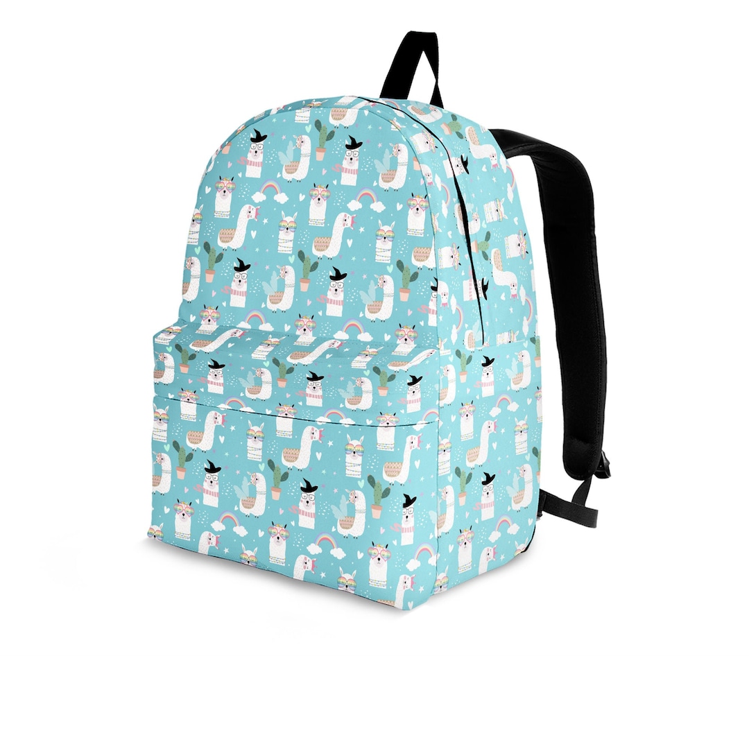 Llama Backpack for Kids and Adults Llama Pattern Bag Llama Printed ...