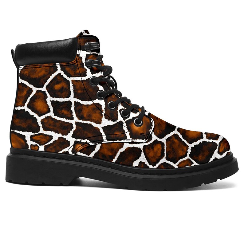 Giraffe Winter Boots Giraffe Pattern Booties Duck Boots | Etsy