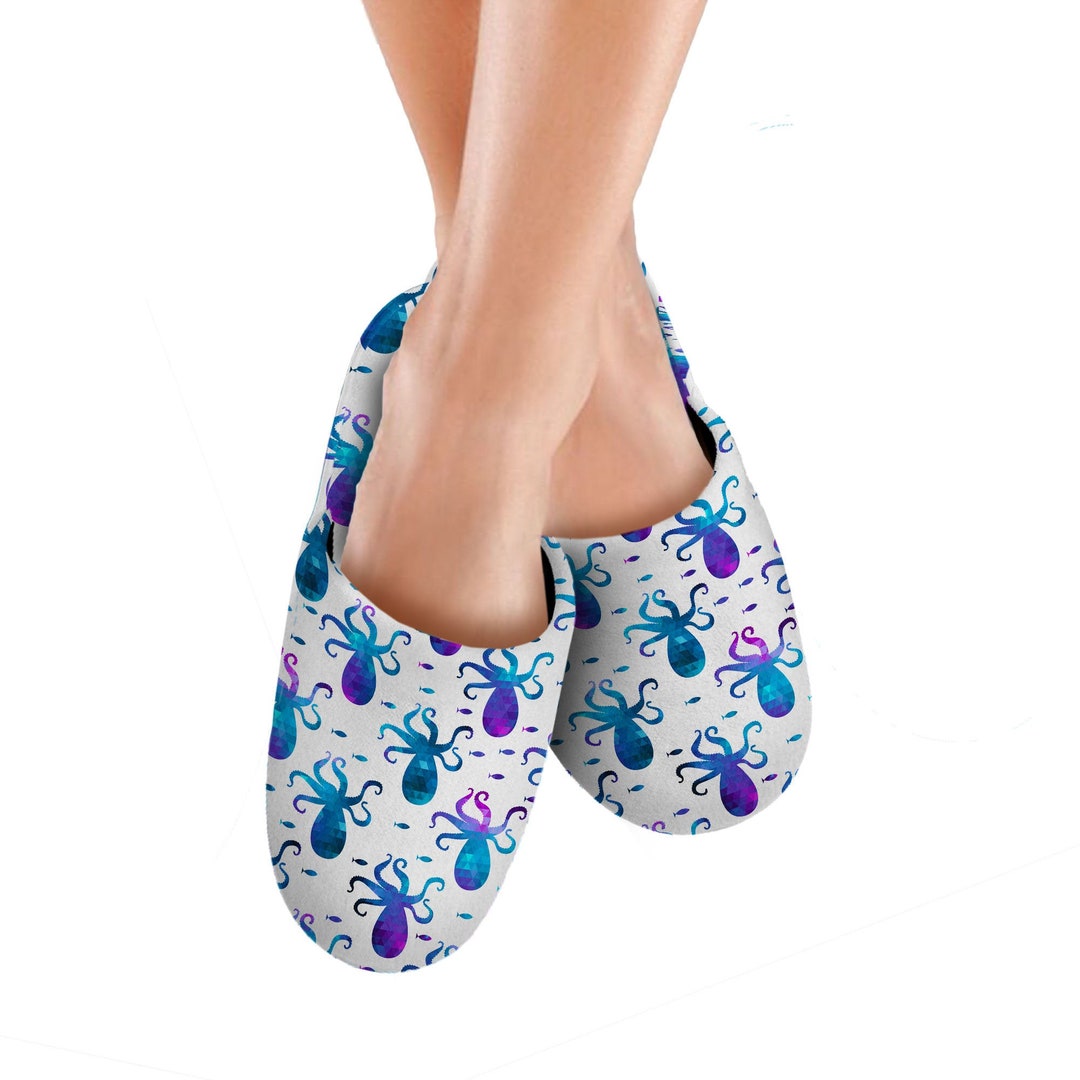 Octopus Slippers Octopus Pattern Slippers Cute Fish Slippers for Women ...