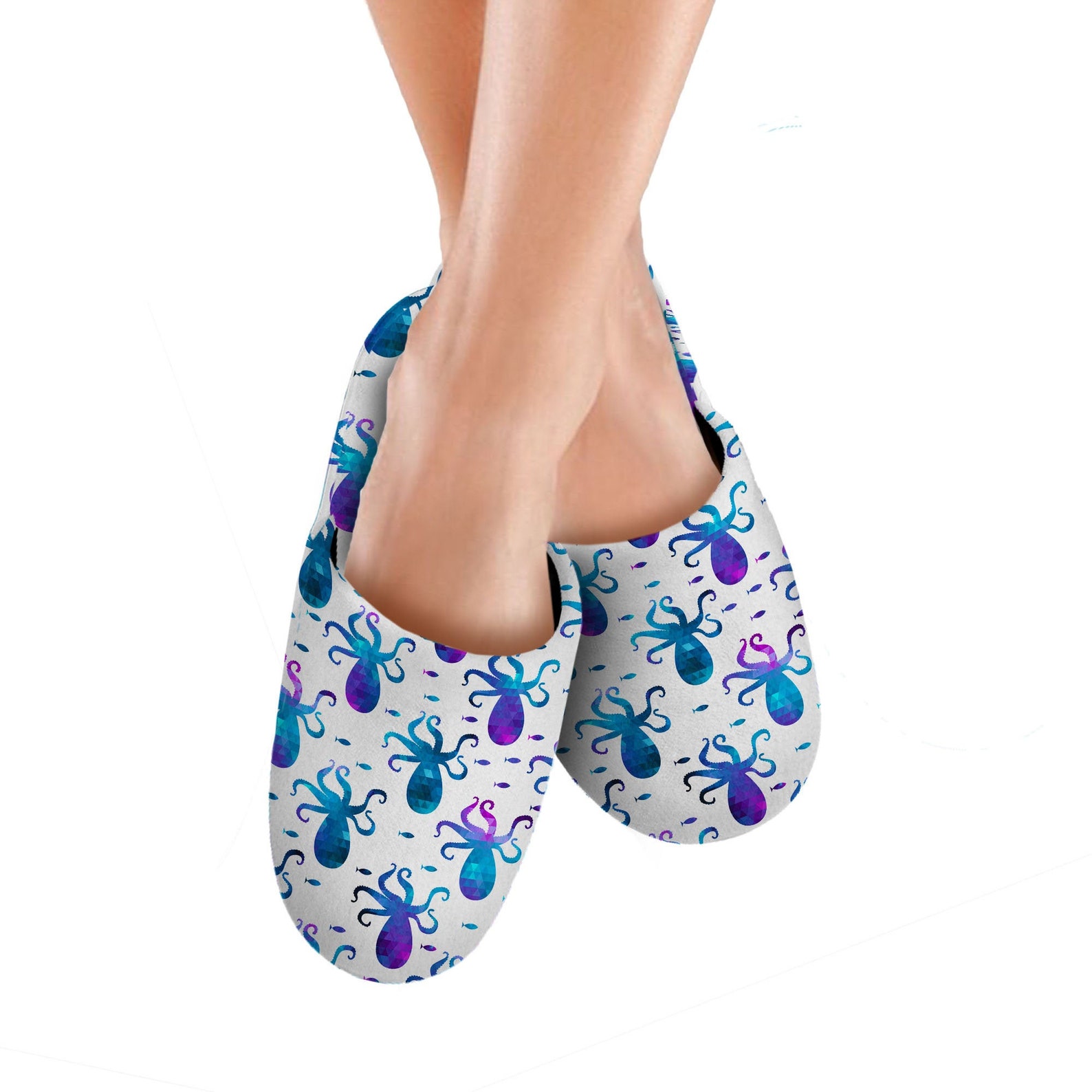 Octopus Slippers Octopus Pattern Slippers Cute Fish - Etsy