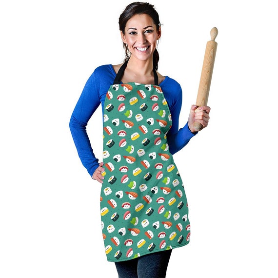 Sushi Pattern Apron Sushi Printed Apron Cute Sushi Print - Etsy