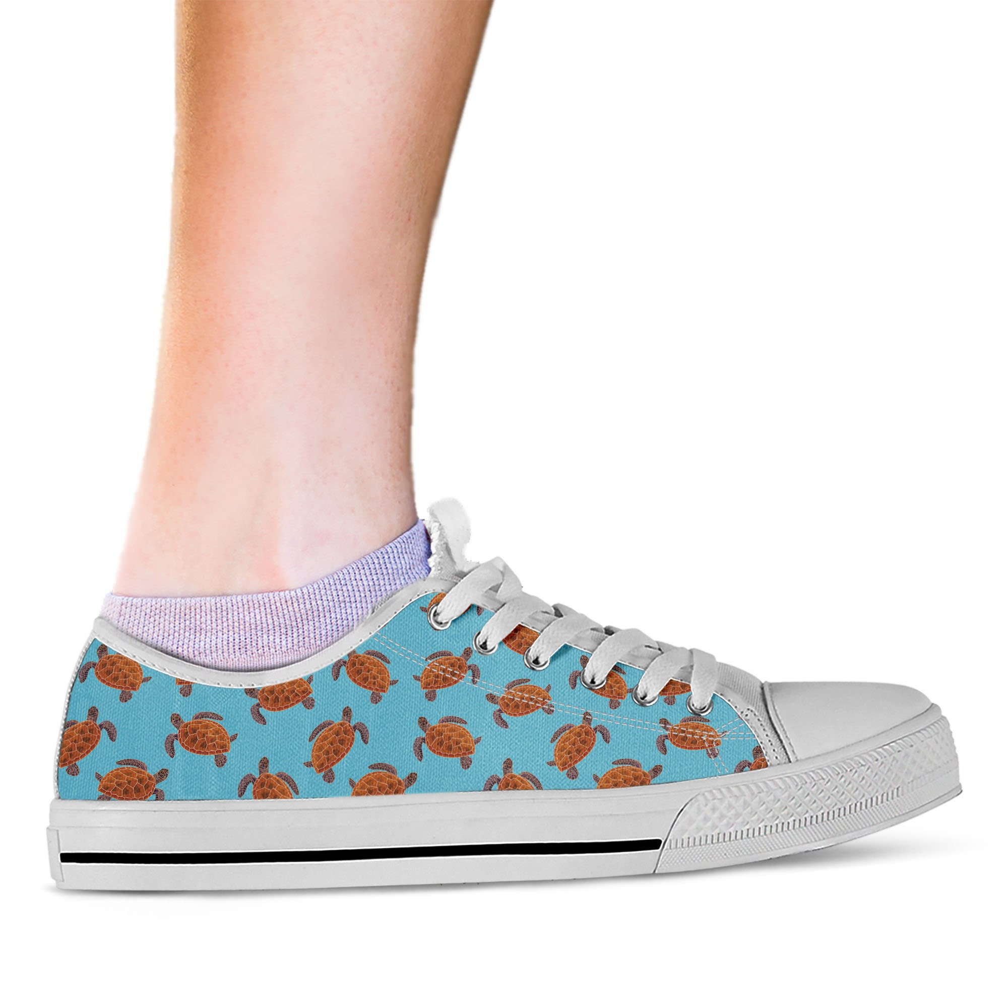 Sea Turtle Shoes Turtle Pattern Sneakers Cute Turtle | Etsy