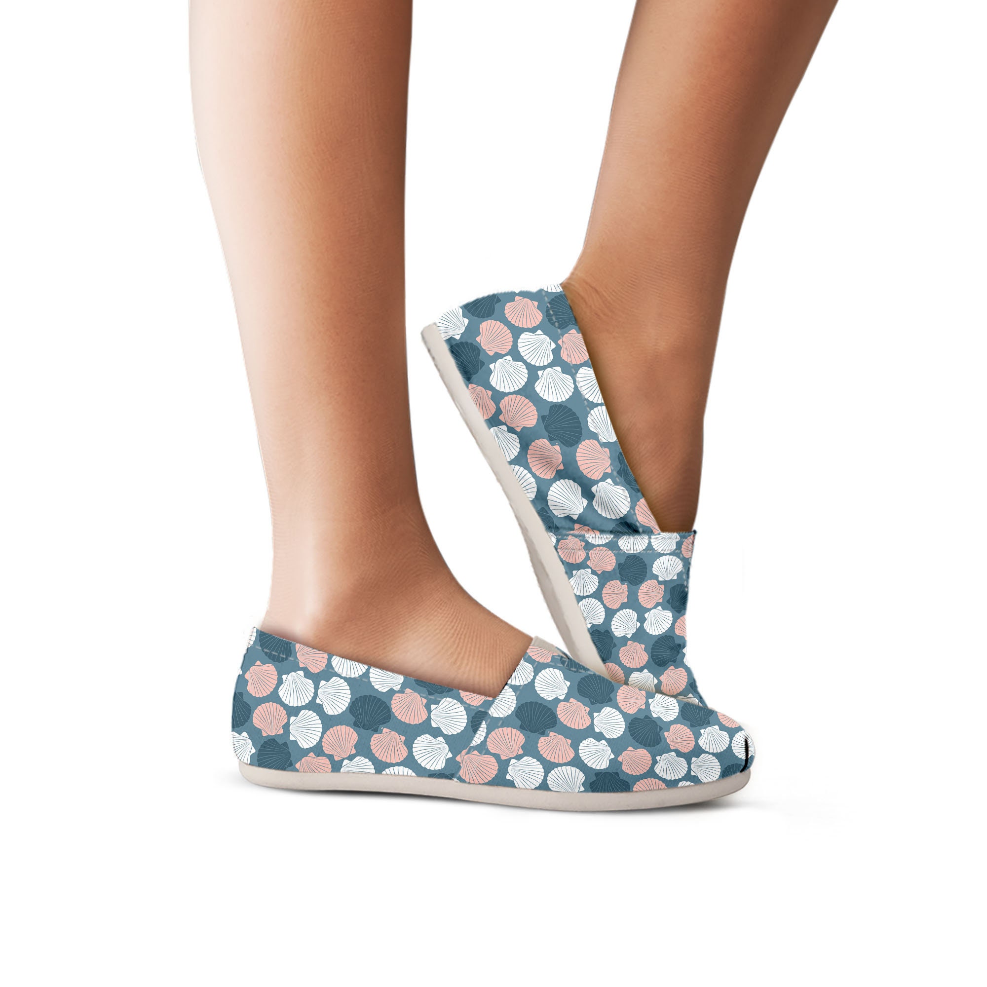 Seashell Pattern Slip on Shoes for Women Seashell Sneakers - Etsy UK