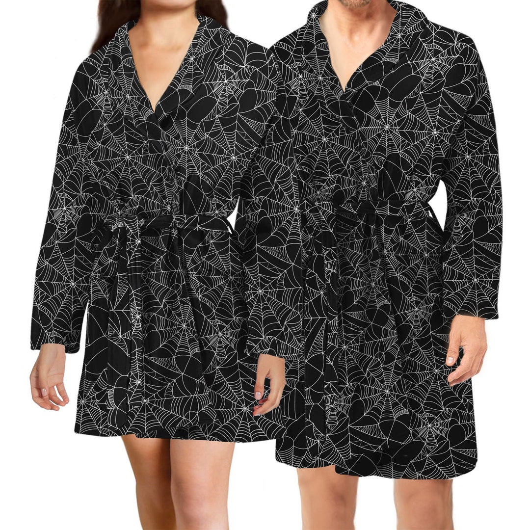 Spider Web Bathrobe Spiderweb Pattern Robe for Women / Men - Etsy