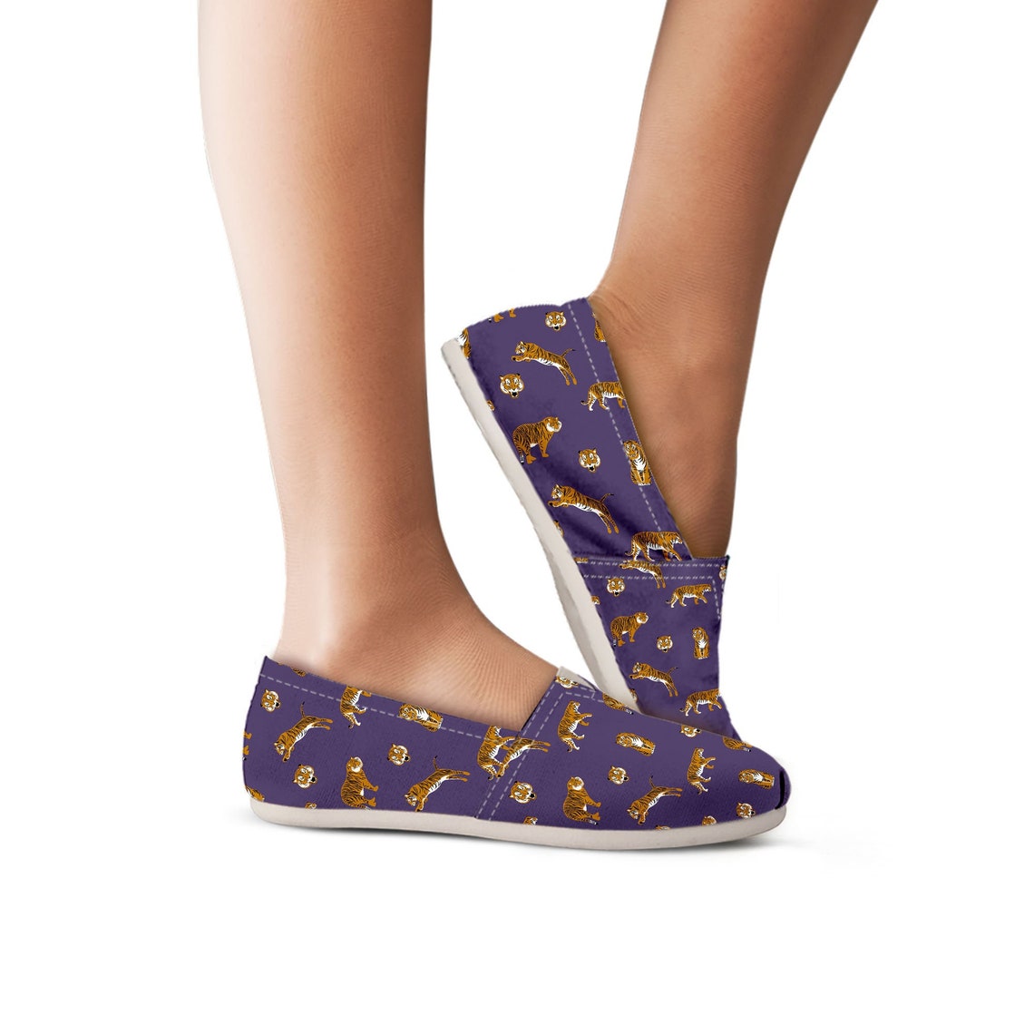 Tiger Pattern Slip on Shoes for Women Tiger Pattern Sneakers - Etsy