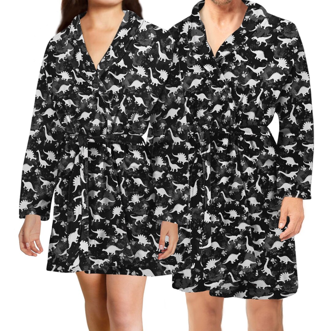 Dinosaur Bathrobe Dinosaur Pattern Robe for Women / Men - Etsy