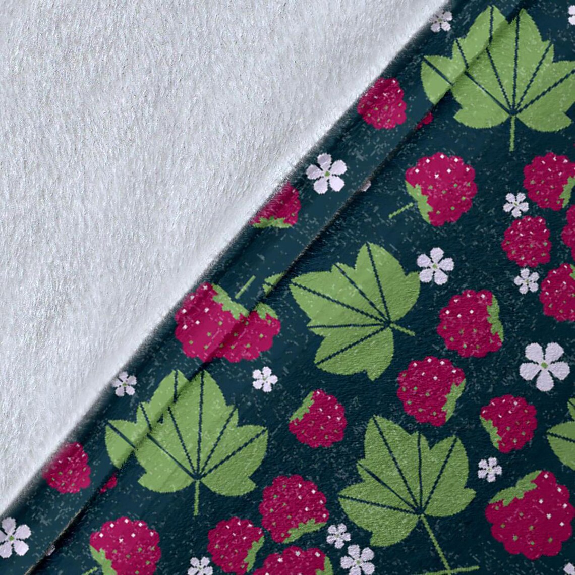 Cute Raspberry Blanket Raspberry Pattern Throw Raspberry | Etsy