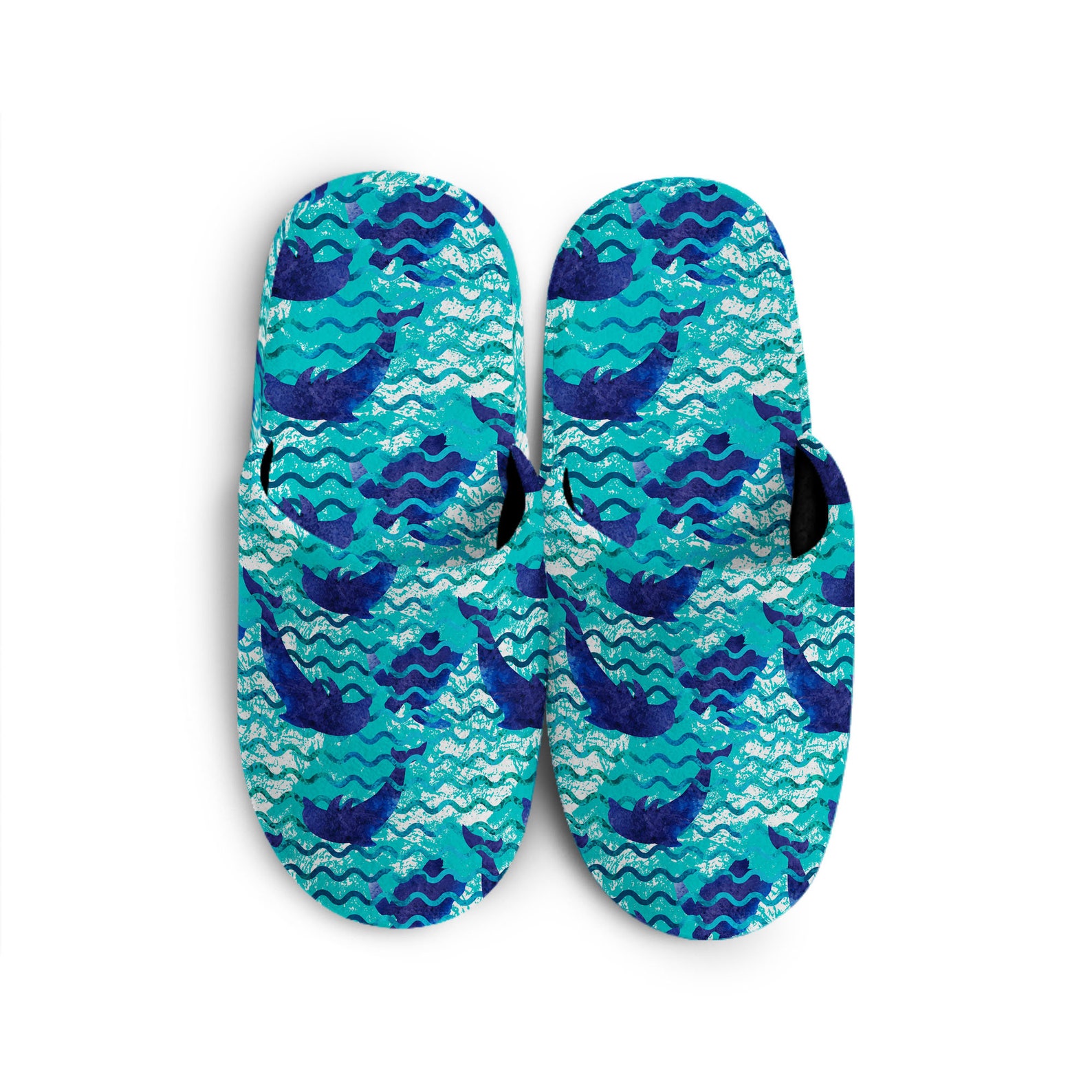 Dolphin Slippers Dolphin Pattern Slippers Cute Sea Animal | Etsy