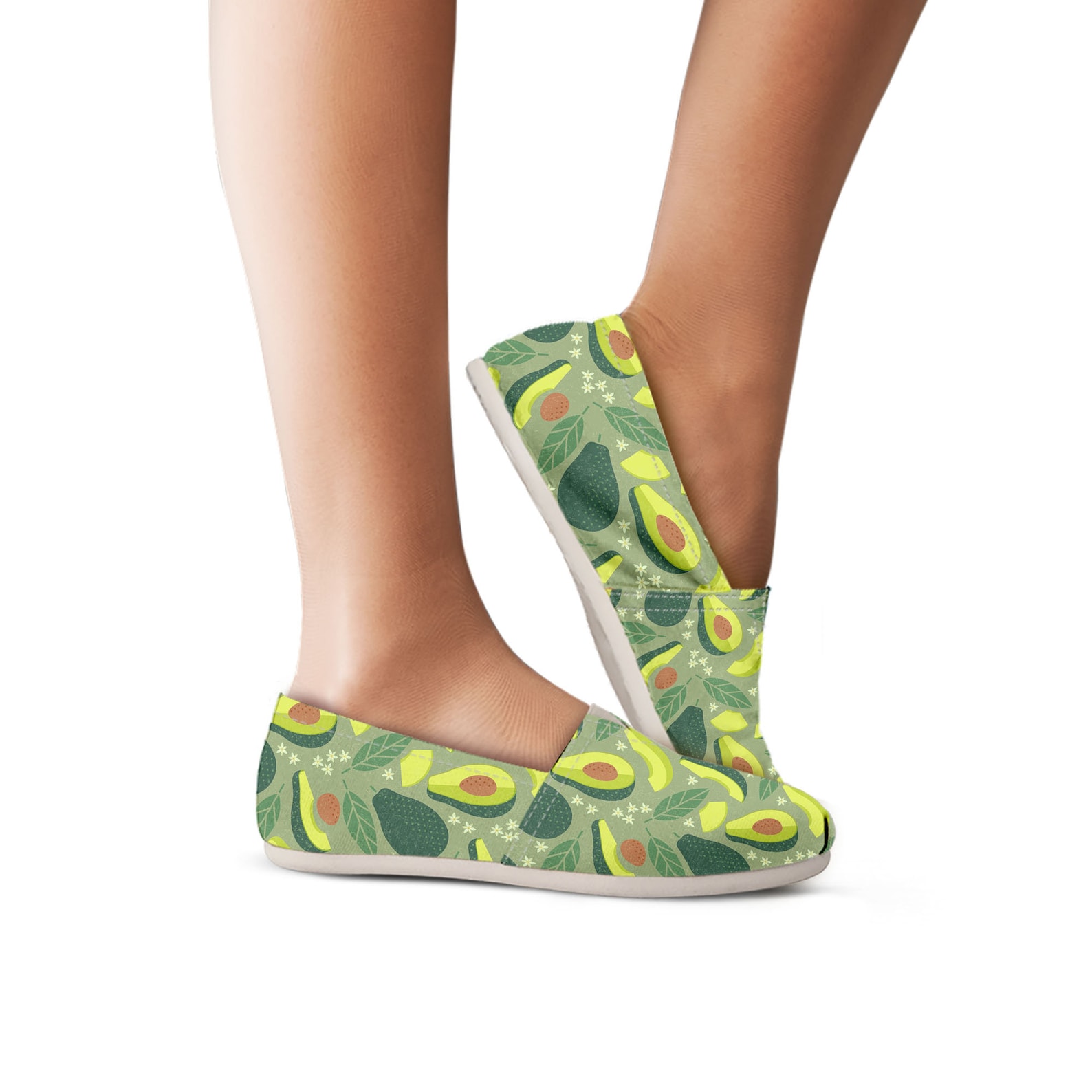 Avocado Pattern Slip on Shoes for Women Avocado Sneakers - Etsy