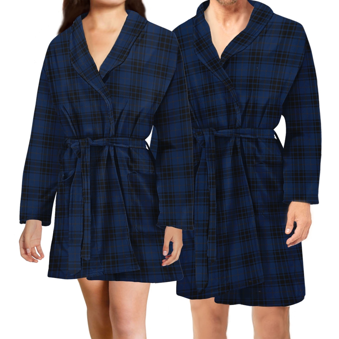 Tartan Plaid Bathrobe Plaid Pattern Robe for Women / Men Tartan Robe ...
