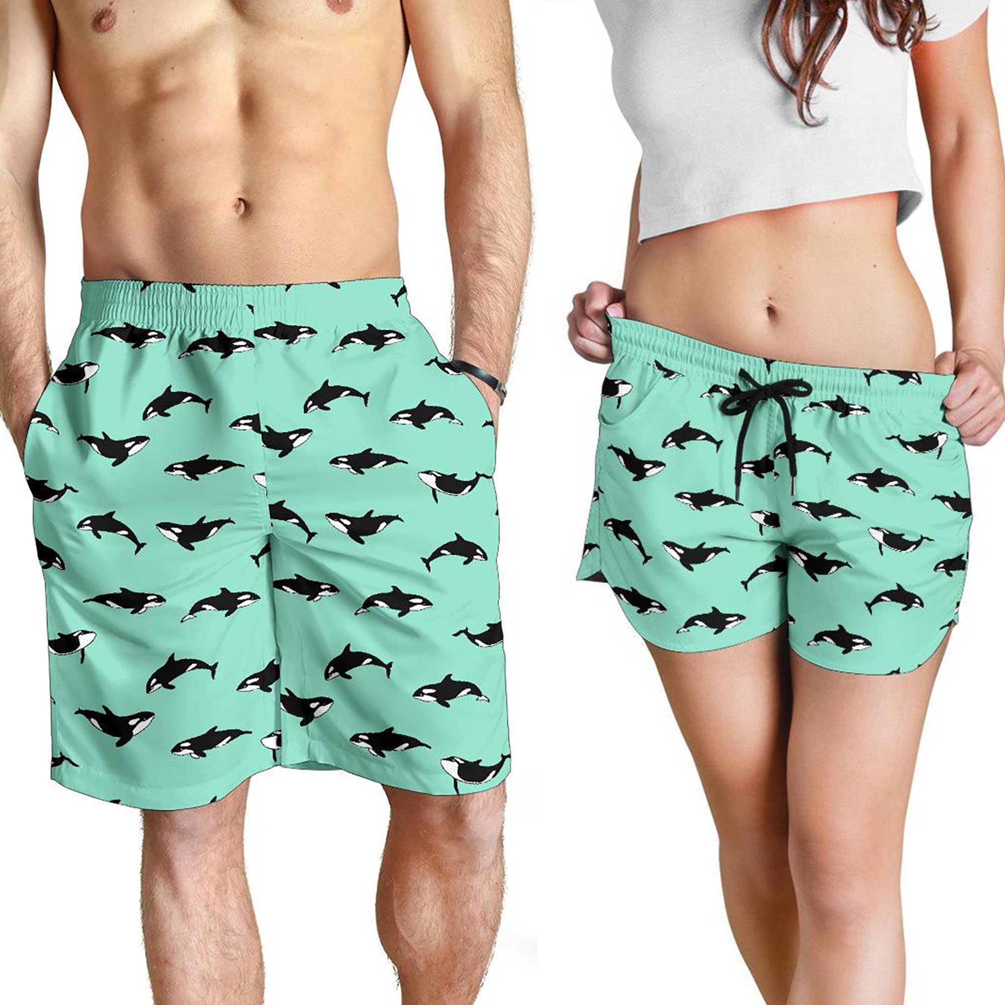 Orca Shorts Orca Pattern Swim Shorts For Women / Men Orca | Etsy