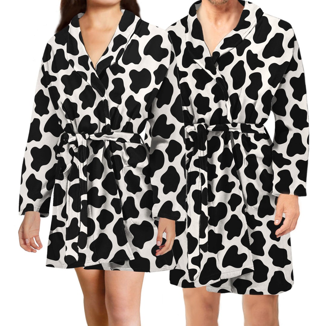 Cow Print Bathrobe Cow Pattern Bath Robe for Women / Men - Etsy