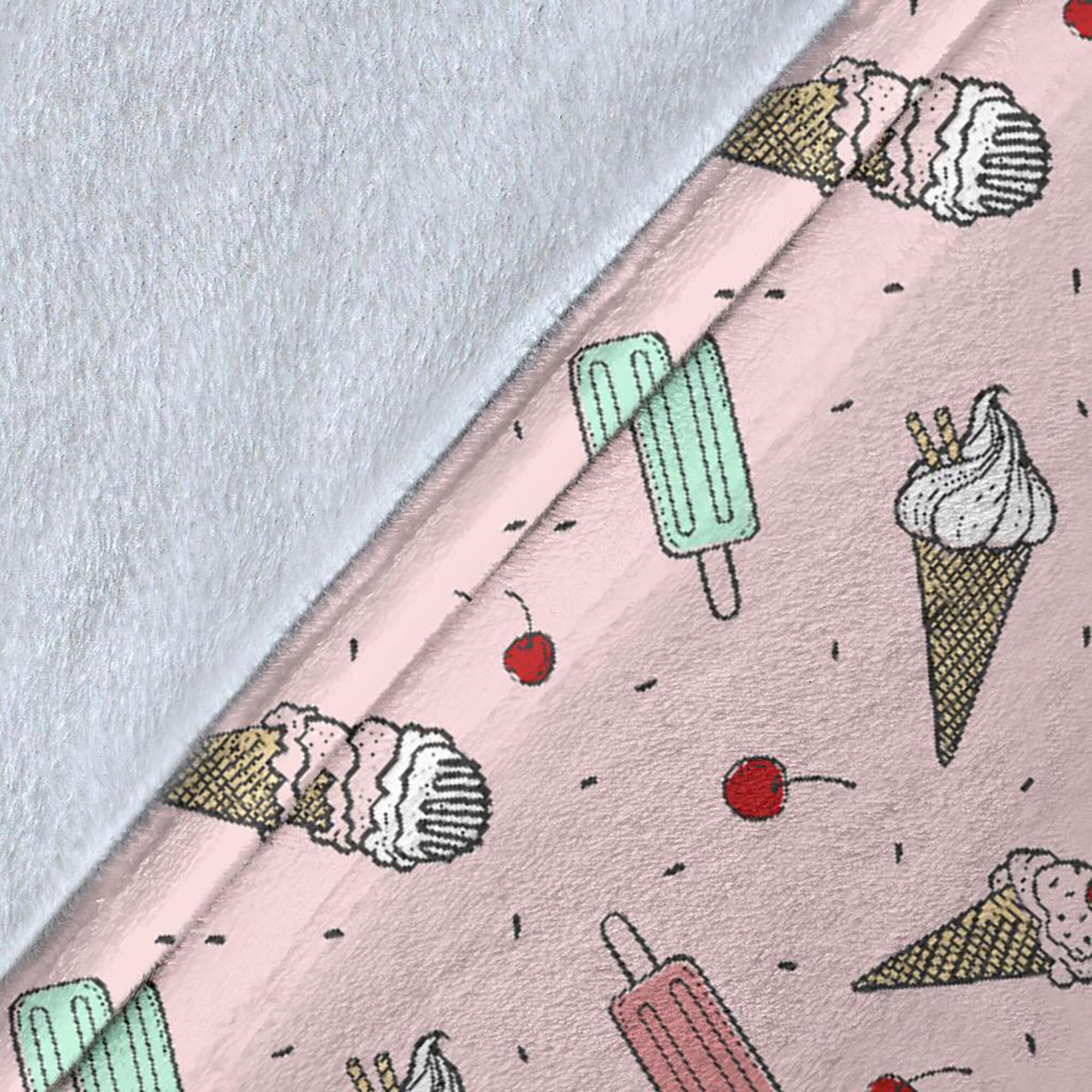 Cute Ice Cream Blanket Ice Cream Pattern Throw Ice Cream | Etsy