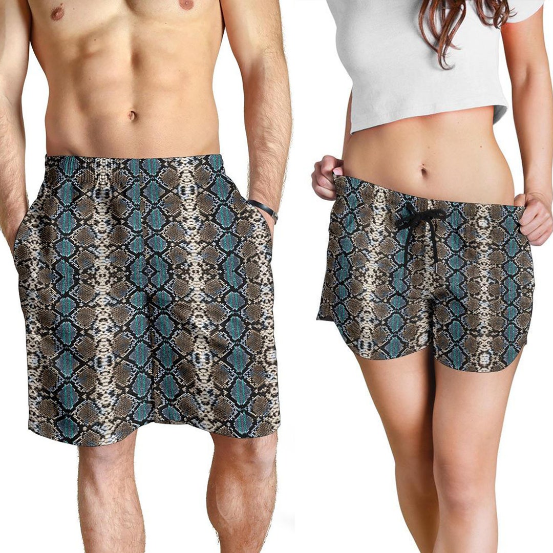 Snake Print Shorts Snake Pattern Swim Shorts for Women / Men - Etsy UK