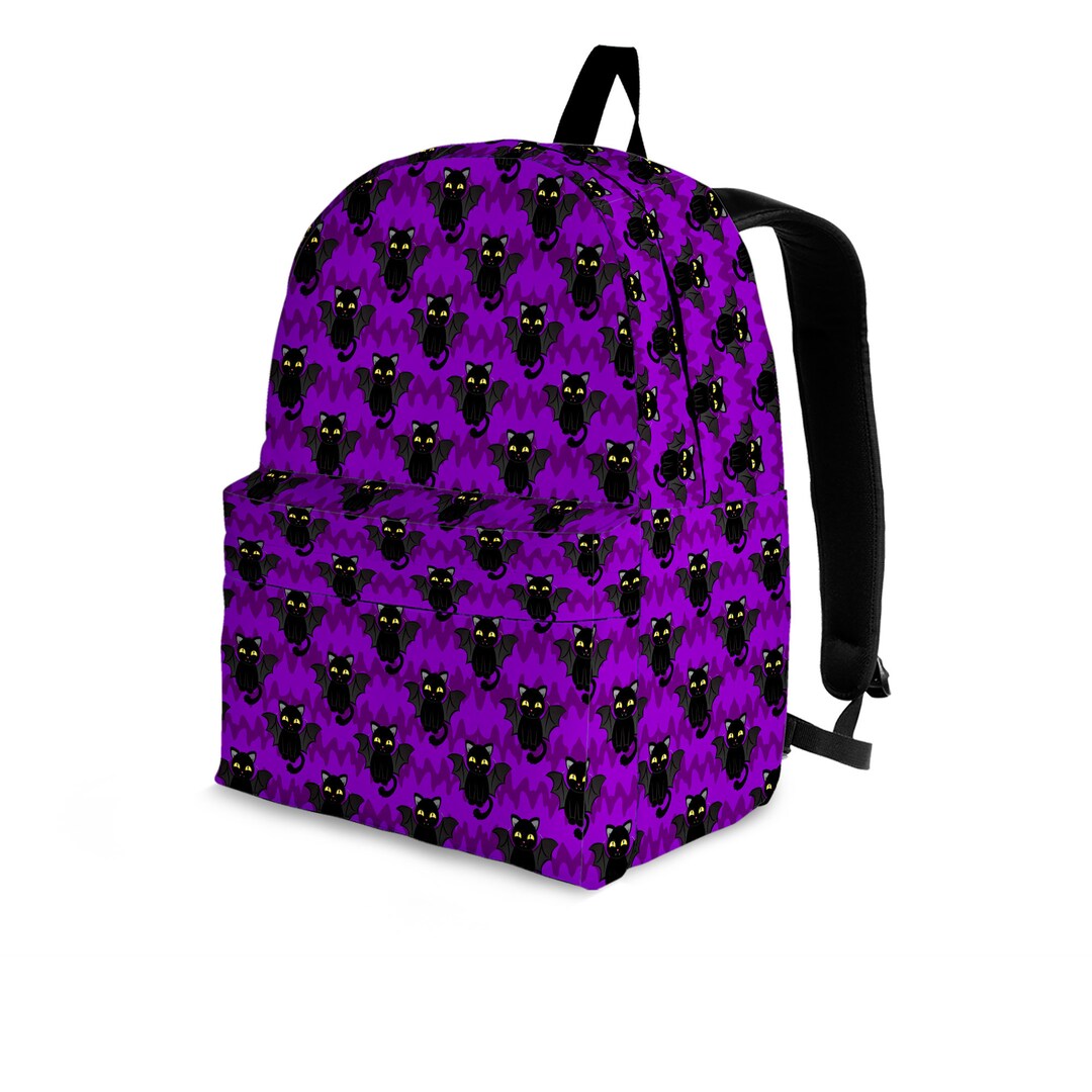 Bat Cat Backpack for Kids and Adults Bat Cat Pattern Bag Bat Cat ...