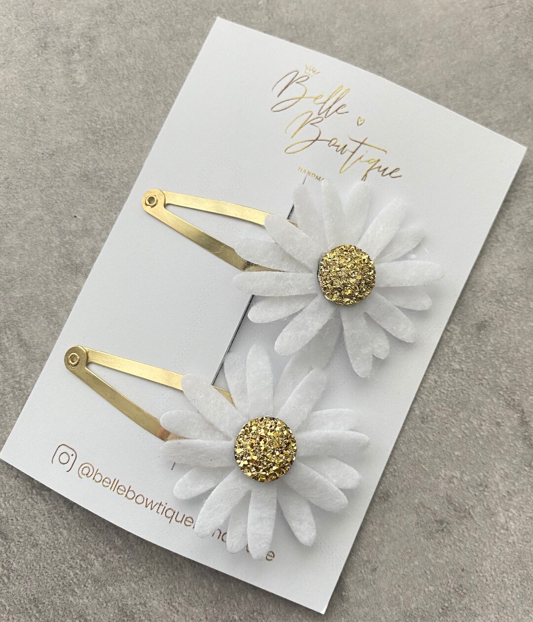 Daisy Collection Daisy Flower Snap Hair Clips Pigtail Clips UK Fringe ...