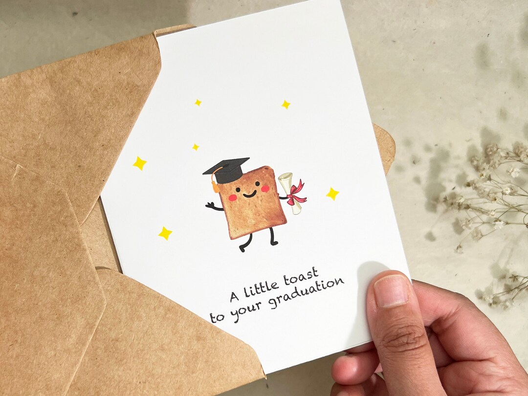 A Little Toast to Your Graduation 2024 Greeting Card Customize Funny ...