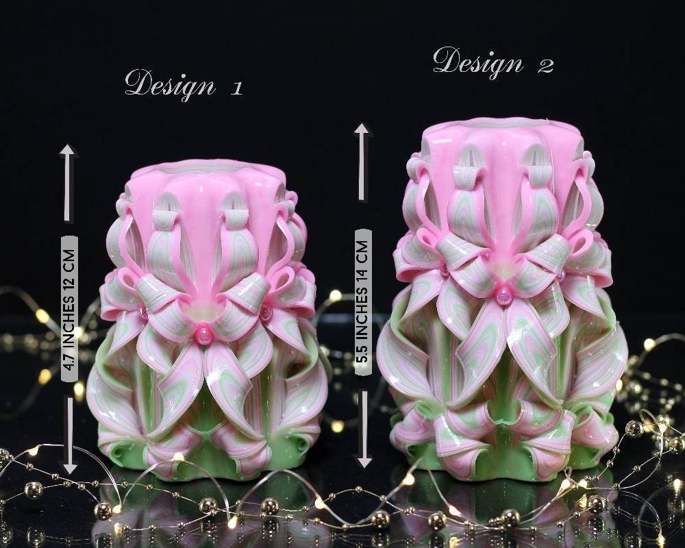 Flameless Candle LED Hand Carved Candles Night Light Home | Etsy