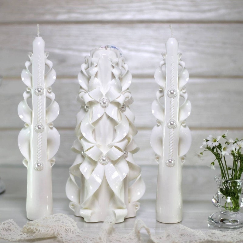 Wedding Candle Set - Etsy