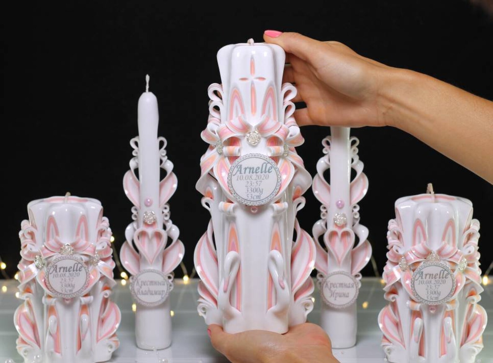 Personalized Baptism Candles Christening Candle - Etsy