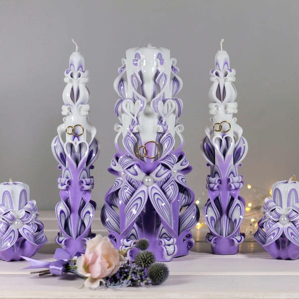 Purple Candle - Etsy