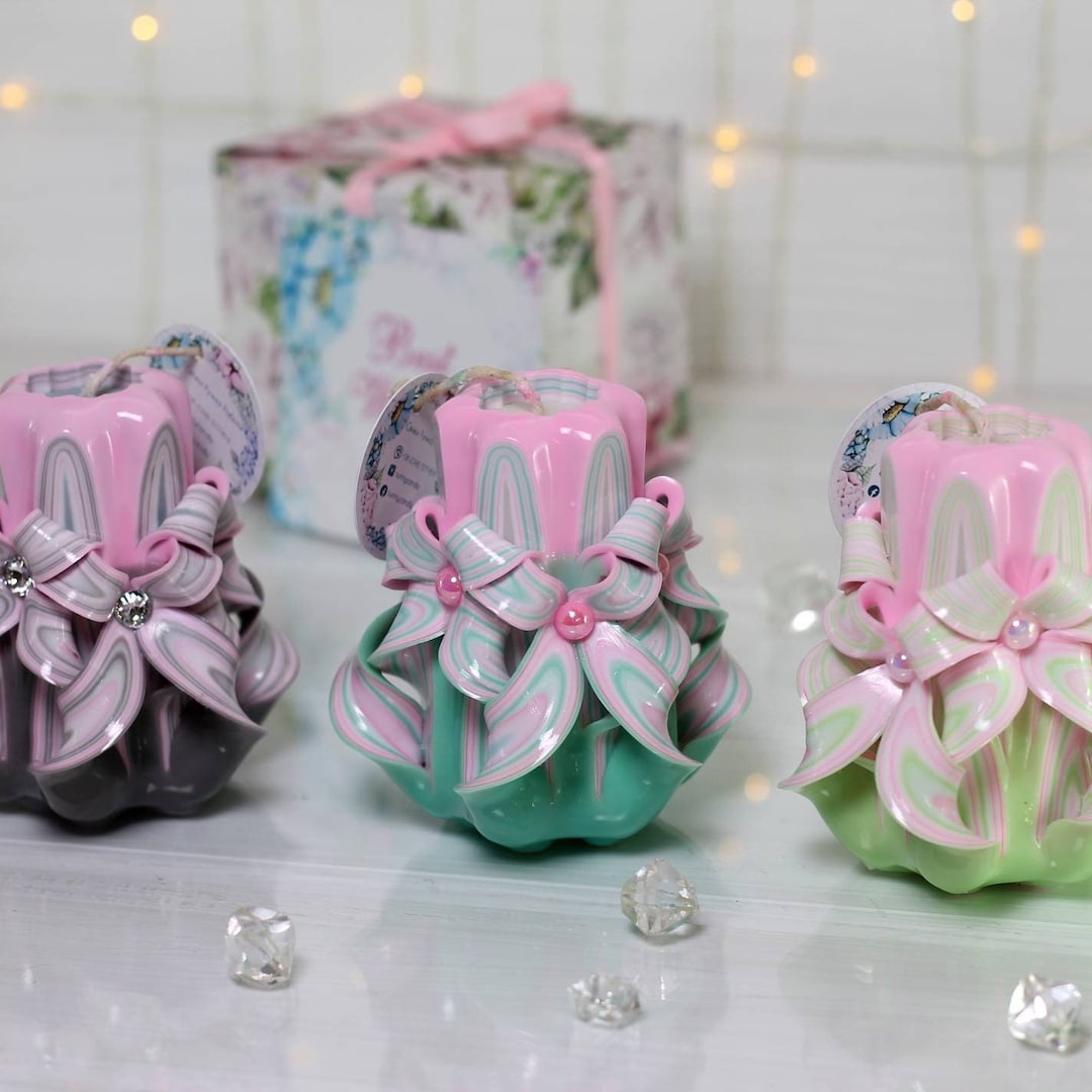 Artistic Handmade Carved Candles - Enhance Your Decor & Gift a True ...