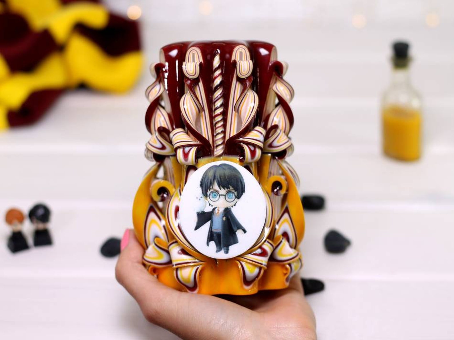 Unique wizard gift Carved Candles back to school gift | Etsy