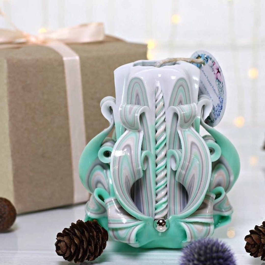 Christmas Candles Gift for Unique Surprise - Luxury Handmade Carved ...