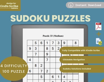 Kindle Scribe Sudoku Volume 1 Games and Puzzles PDF Template With ...