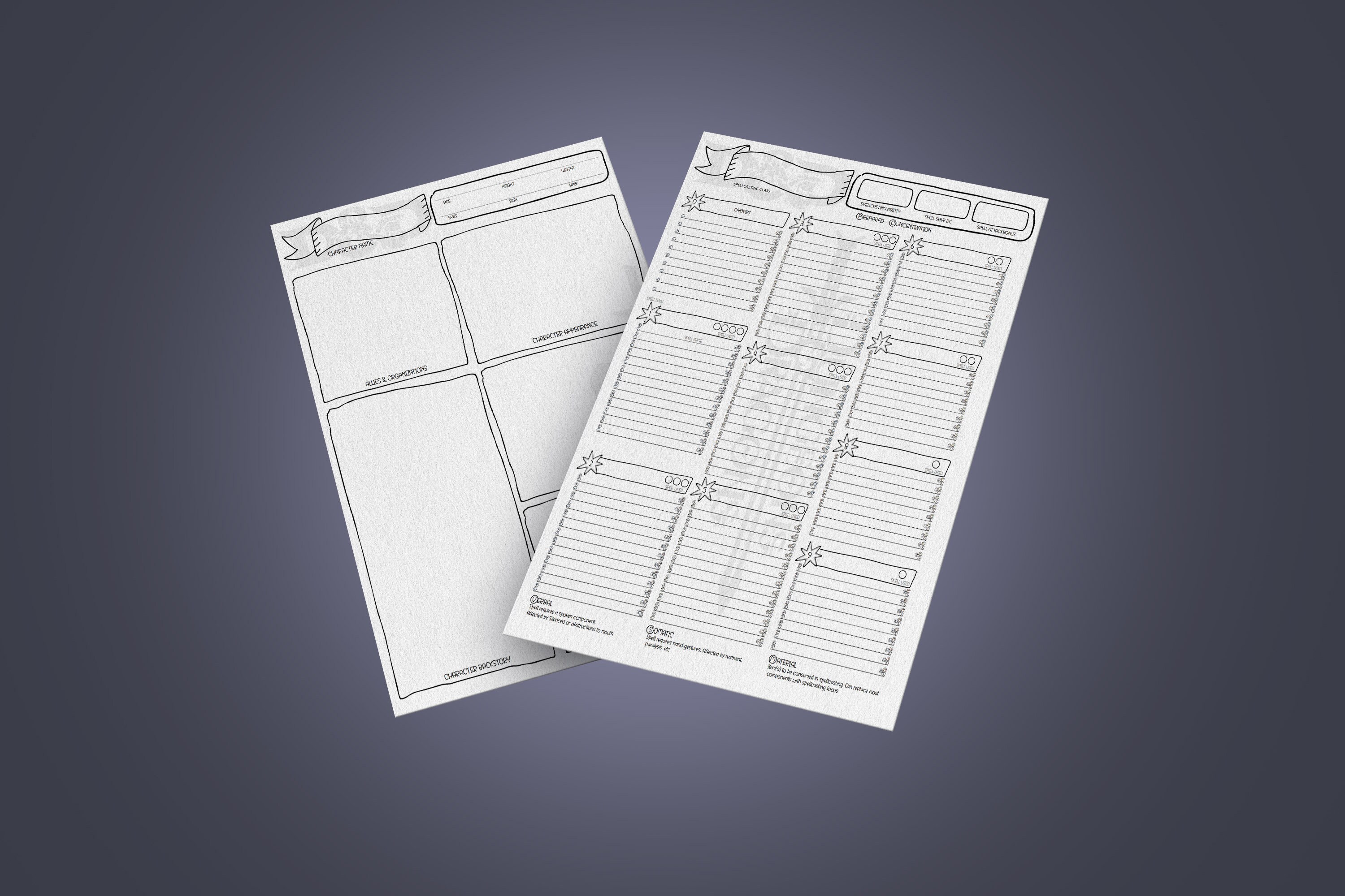 Dnd 5e Character Sheet: Simple PDF for Dungeons and Dragons 5th Edition ...