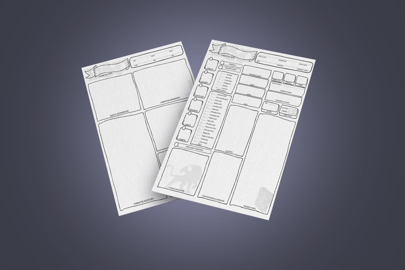 Dnd 5e Character Sheet: Simple PDF for Dungeons and Dragons 5th Edition ...