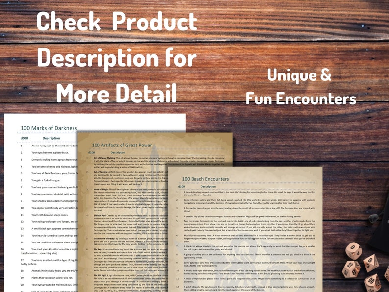 D100 Roll Chart DnD Dungeons & Dragons 5e DM Tools - Etsy France